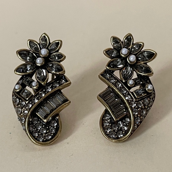 Heidi Daus | Jewelry | Heidi Daus Faux Pearl Rhinestone Flower Floral ...